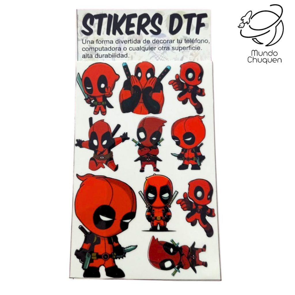 stickers dtf dead pool - Mundo Chuquen